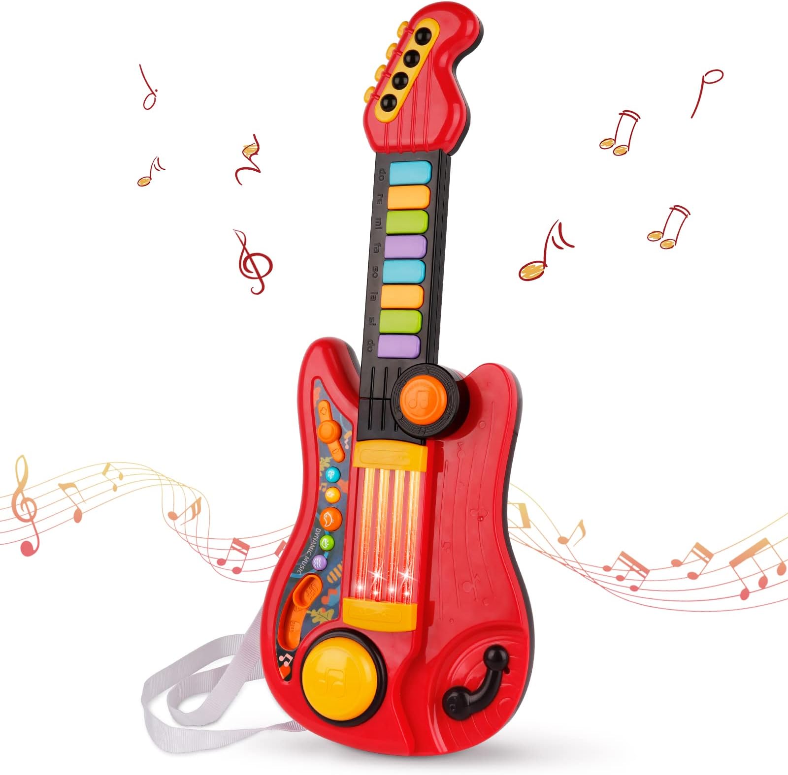 Kids Guitar 2 in 1 Musical Instruments for Kids Piano Toddler Toy ...