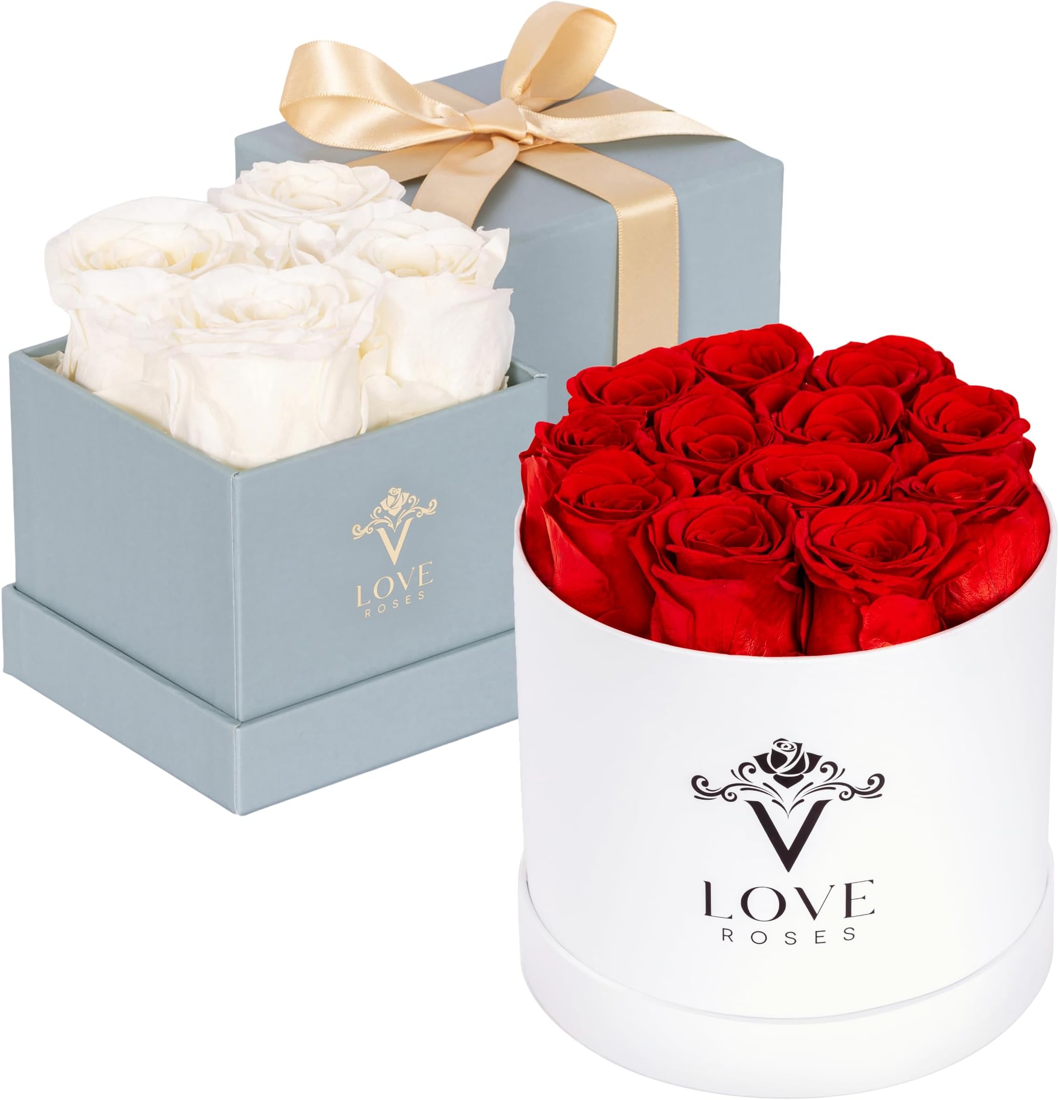 Amazon.com: VLove® Forever Roses in a Box | Real Roses Forever Flowers ...