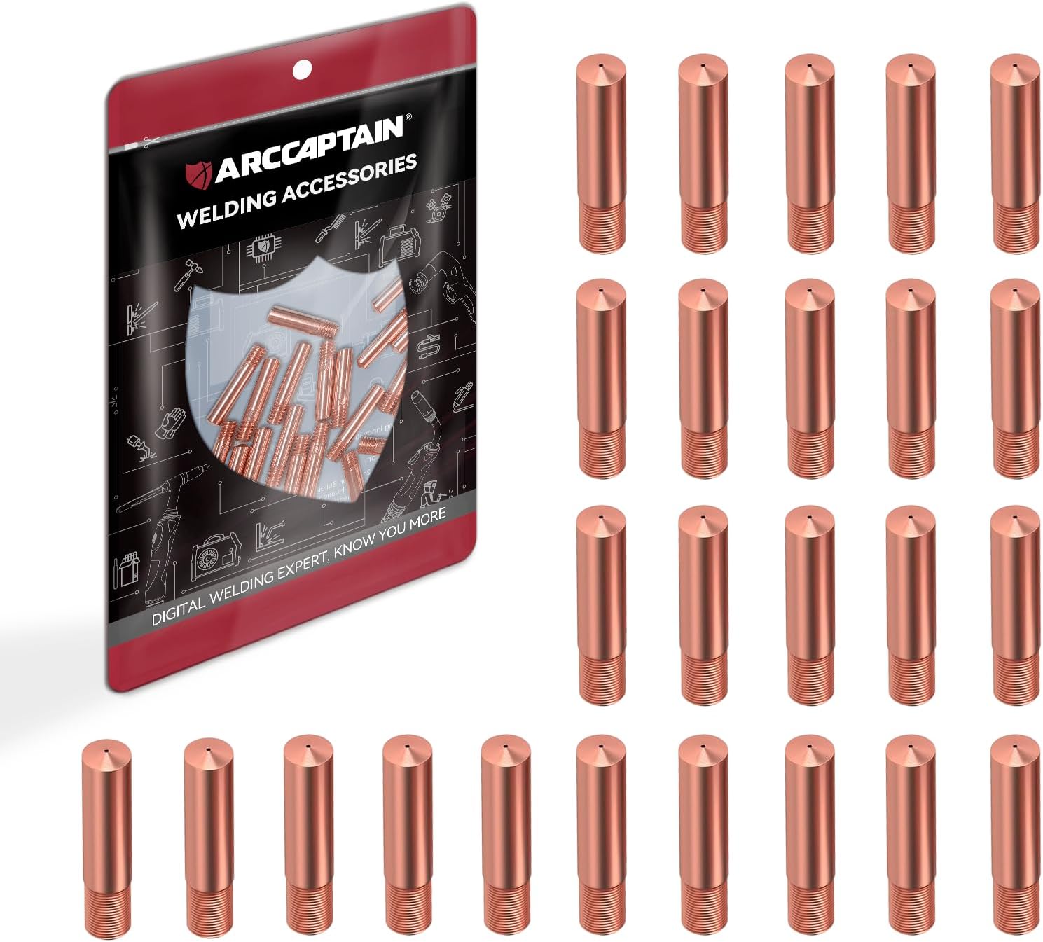 ARCCAPTAIN MIG Welding Contact Tips 11-30 (0.030") Welding Tips for ...