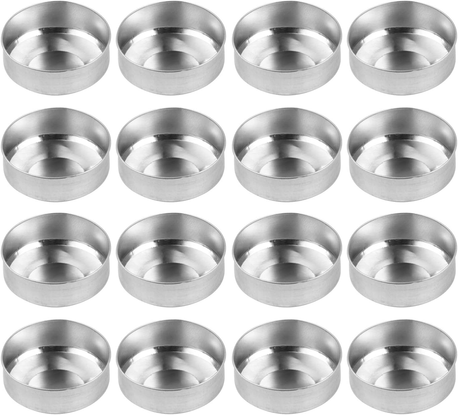 Metal Candle Cups 20Pcs Metal Tea Light Tins DIY Empty Tealight Candle ...