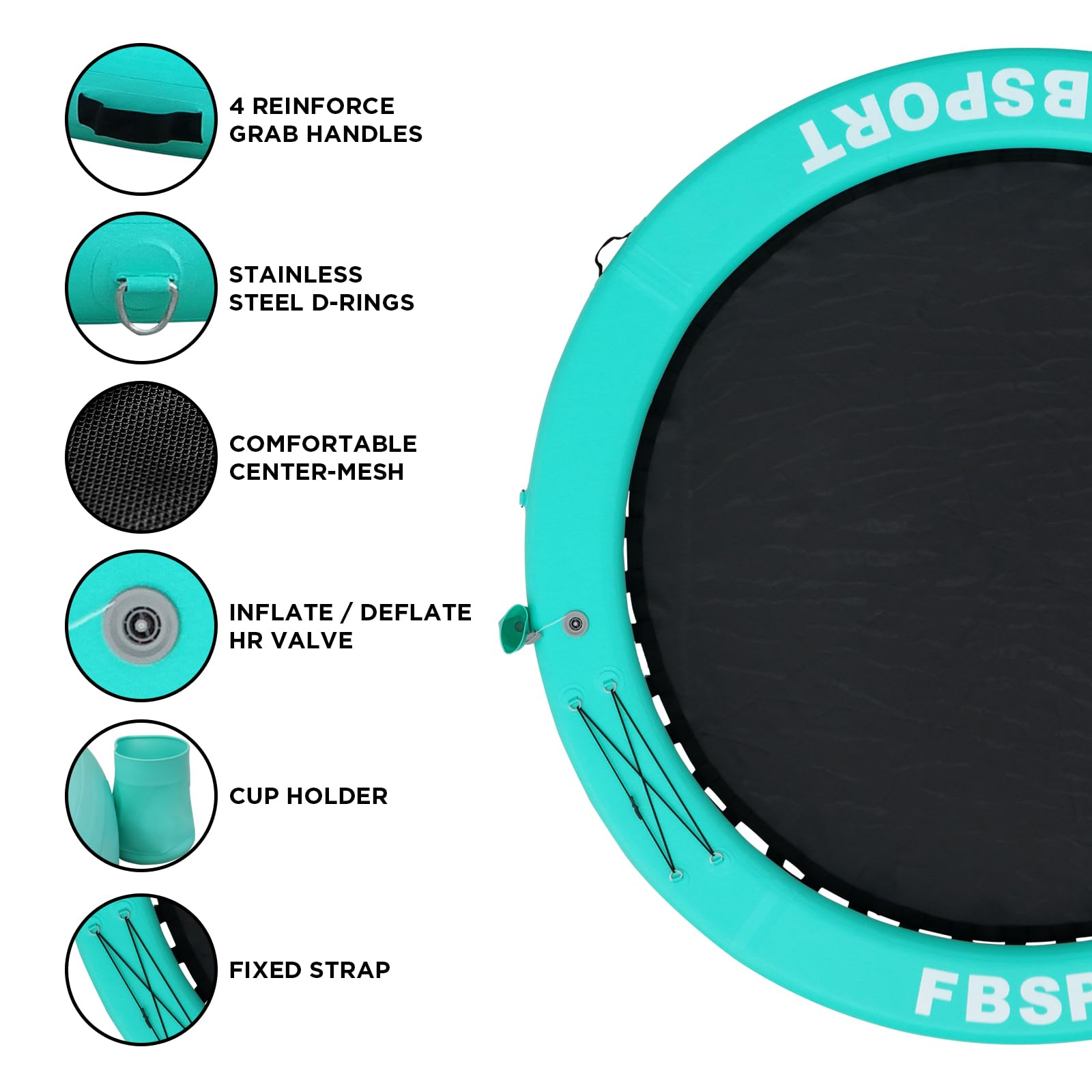 Snapklik.com : Inflatable Dock Floating Platform, 8ft Inflatable Water ...