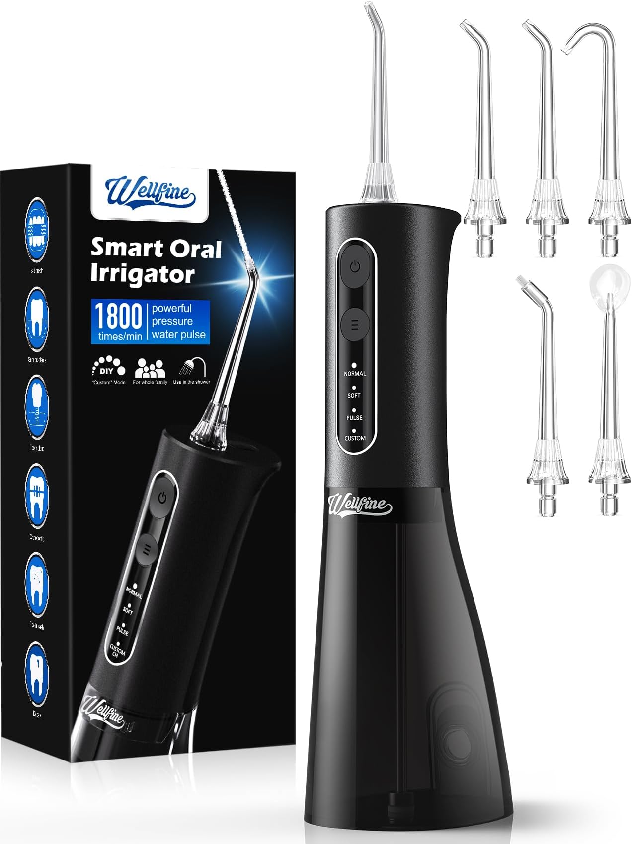 Amazon.com : Water Dental Flosser Brush - 4 Modes Cordless - Oral ...