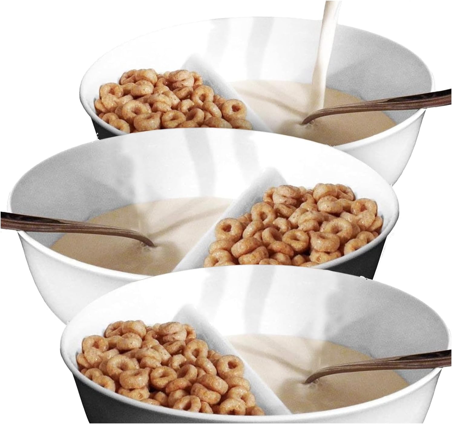 Amazon.com | 3 Pack - Just Crunch Anti-Soggy Cereal Bowl - Keeps Cereal ...