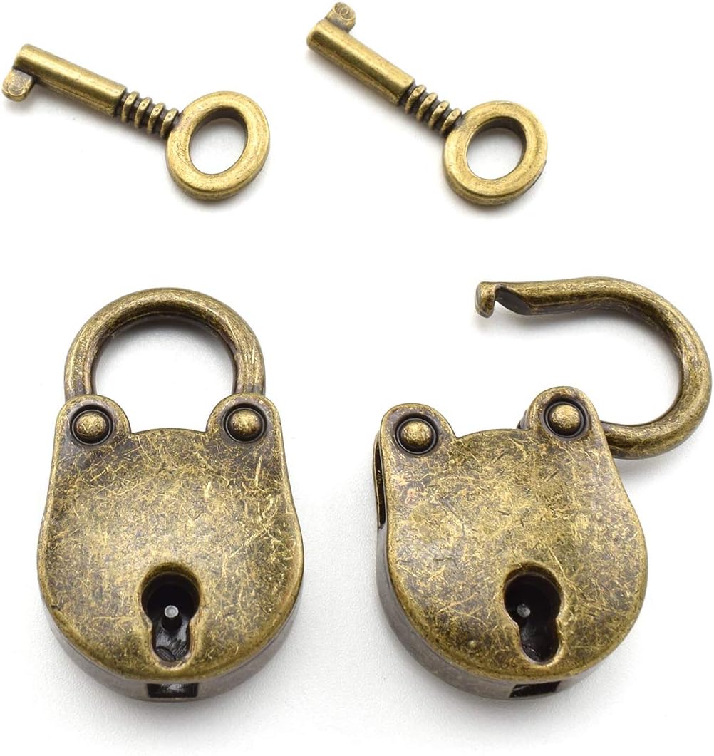 Honbay 3pcs Vintage Antique Style Mini Archaize Padlocks Key Lock with ...