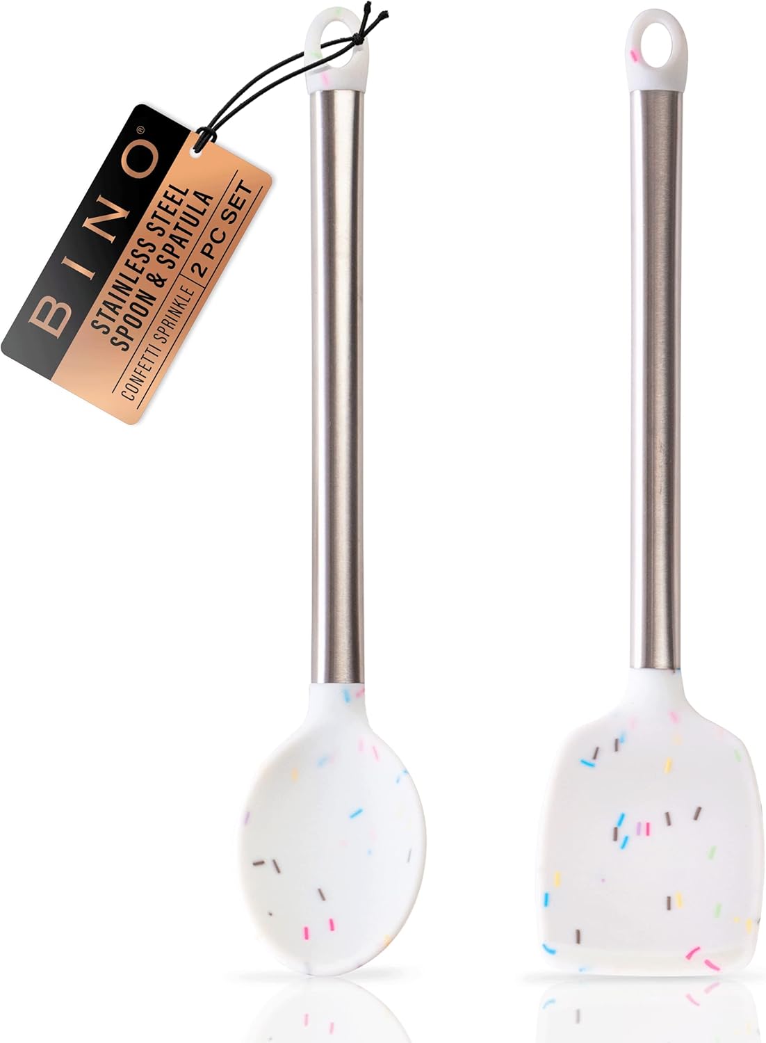 Amazon.com: BINO 2-Piece Silicone Spoon and Spatula Set - Confetti ...