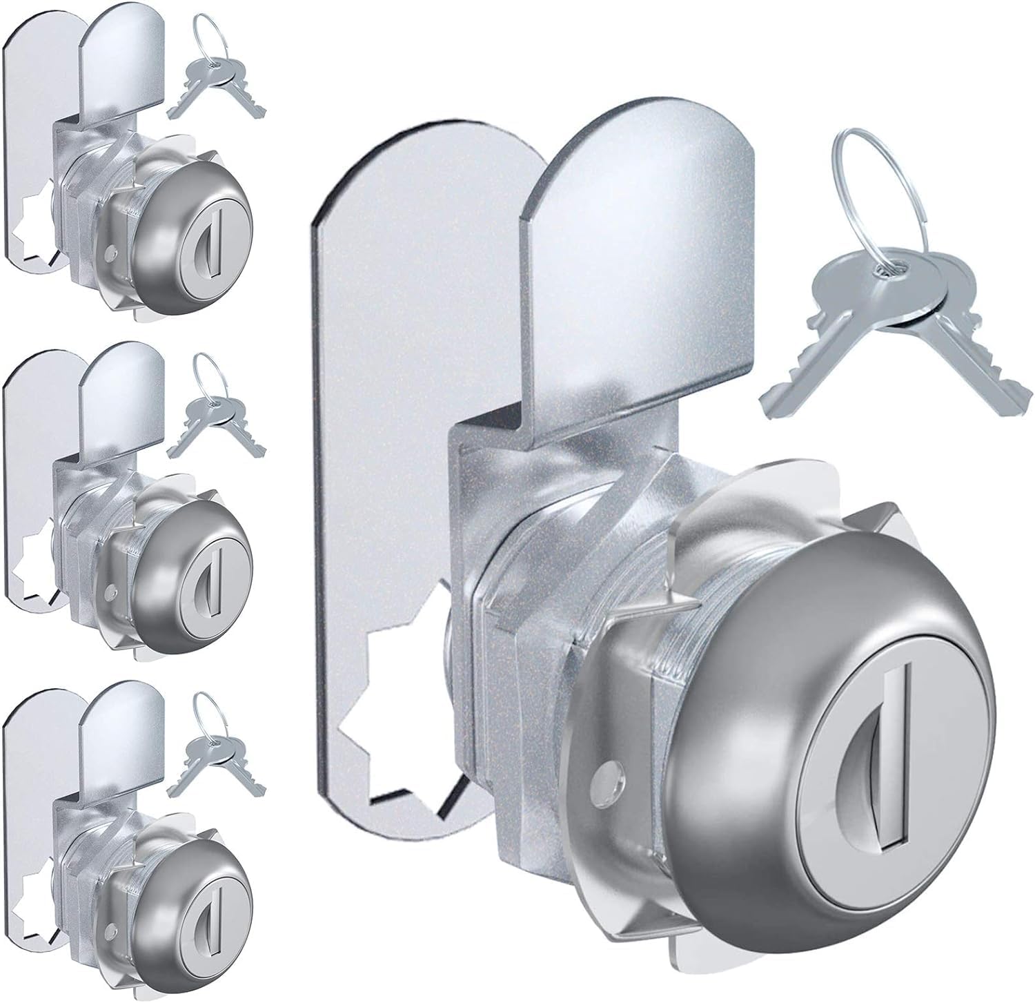 Lepoint Cam Lock Set, 4 Pcs 7/8” Zinc Alloy Drawer Lock, Cabinet Lock ...