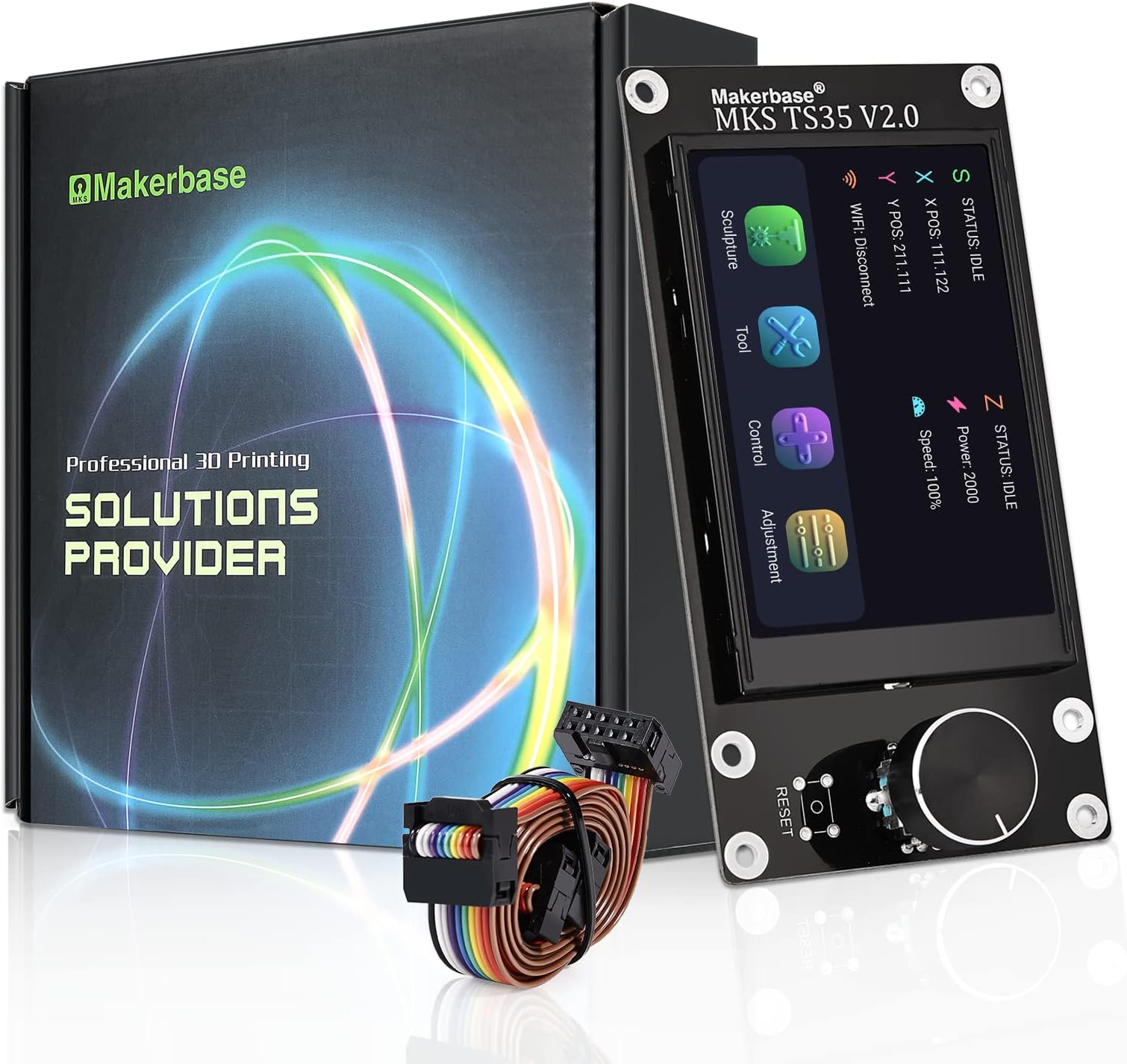 Amazon.com: Makerbase MKS TS35 V1.0 LCD Display Panel with Knob Color ...