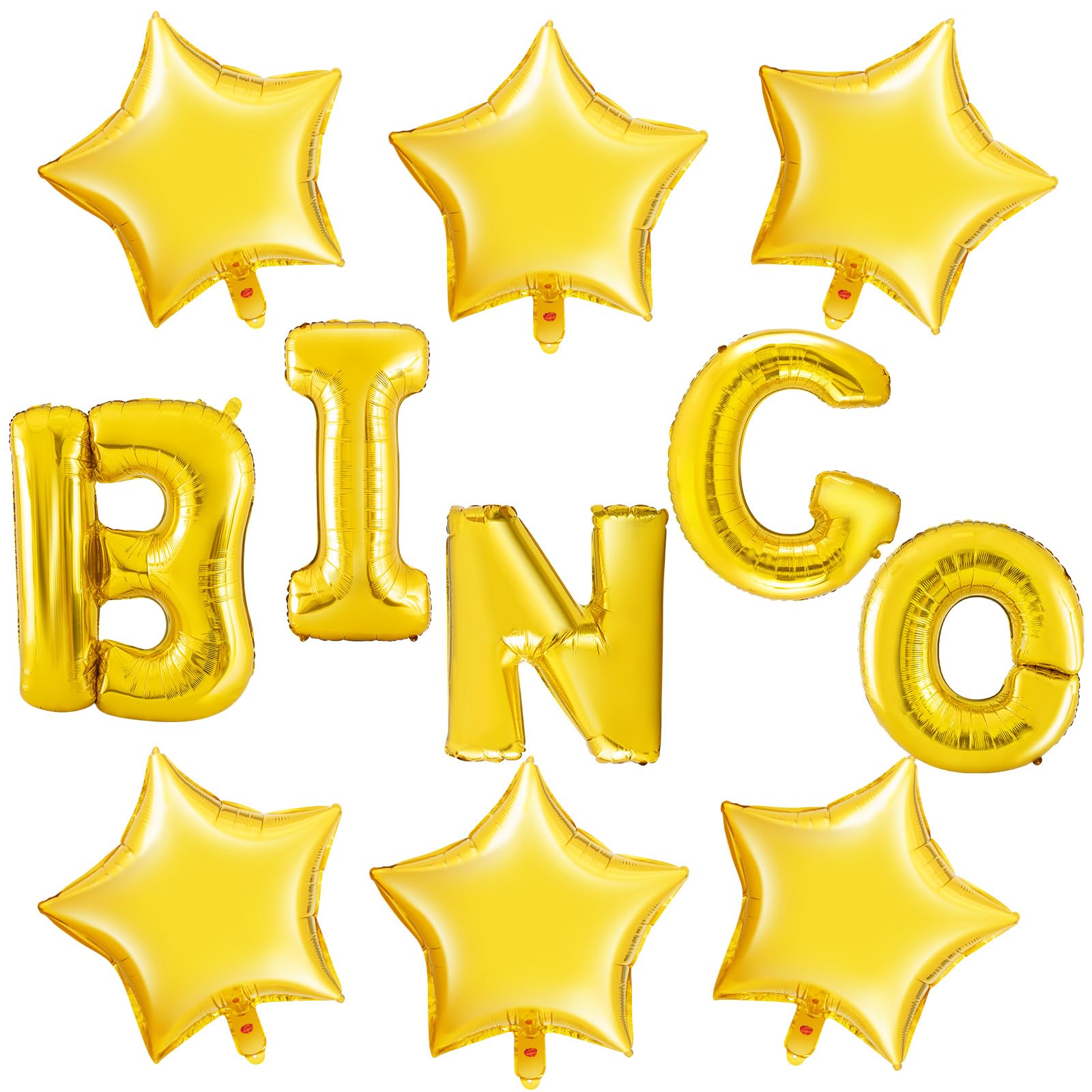 Snapklik.com : 11 Pcs 40 Inch Giant Gold BINGO Balloons Including 5 Pcs ...