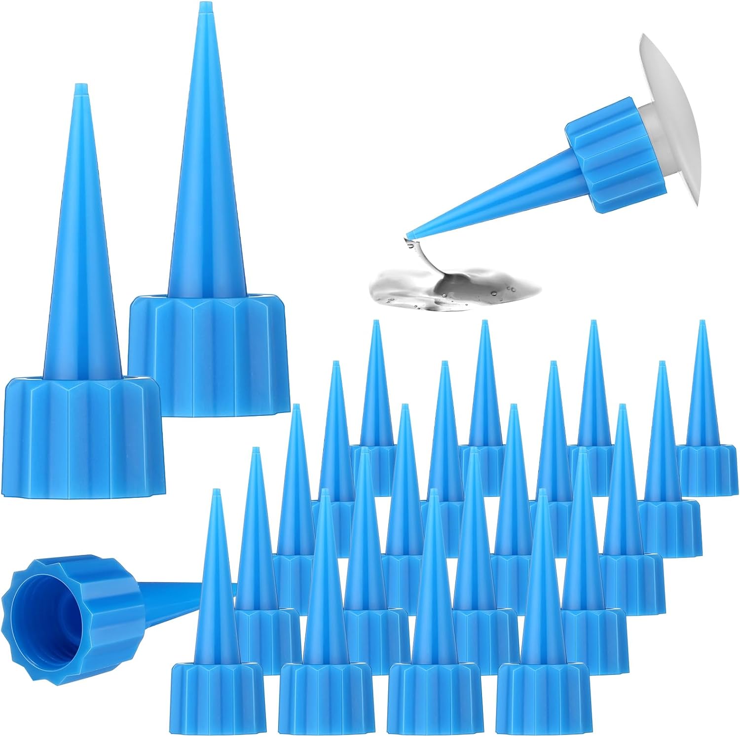 Loopeer 24 Pcs 312 Extra Tips for Ca Glue Snip Tip Applicator Tips Cap ...