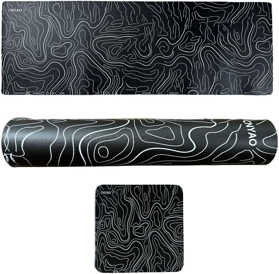 CNYAO Topographic Contour Large Gaming Mouse Pad with Anti-Slip Base ...