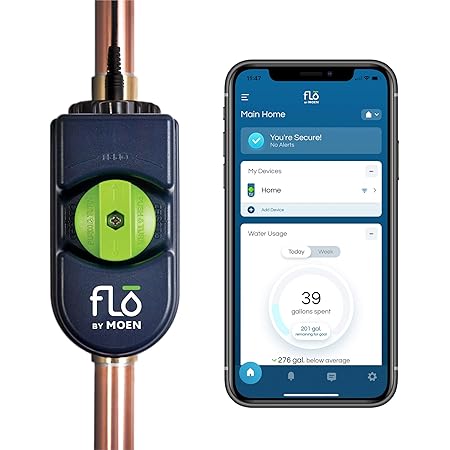 Amazon.com: Moen 900-006 Flo Smart Water Monitor and Shutoff in 1-Inch ...