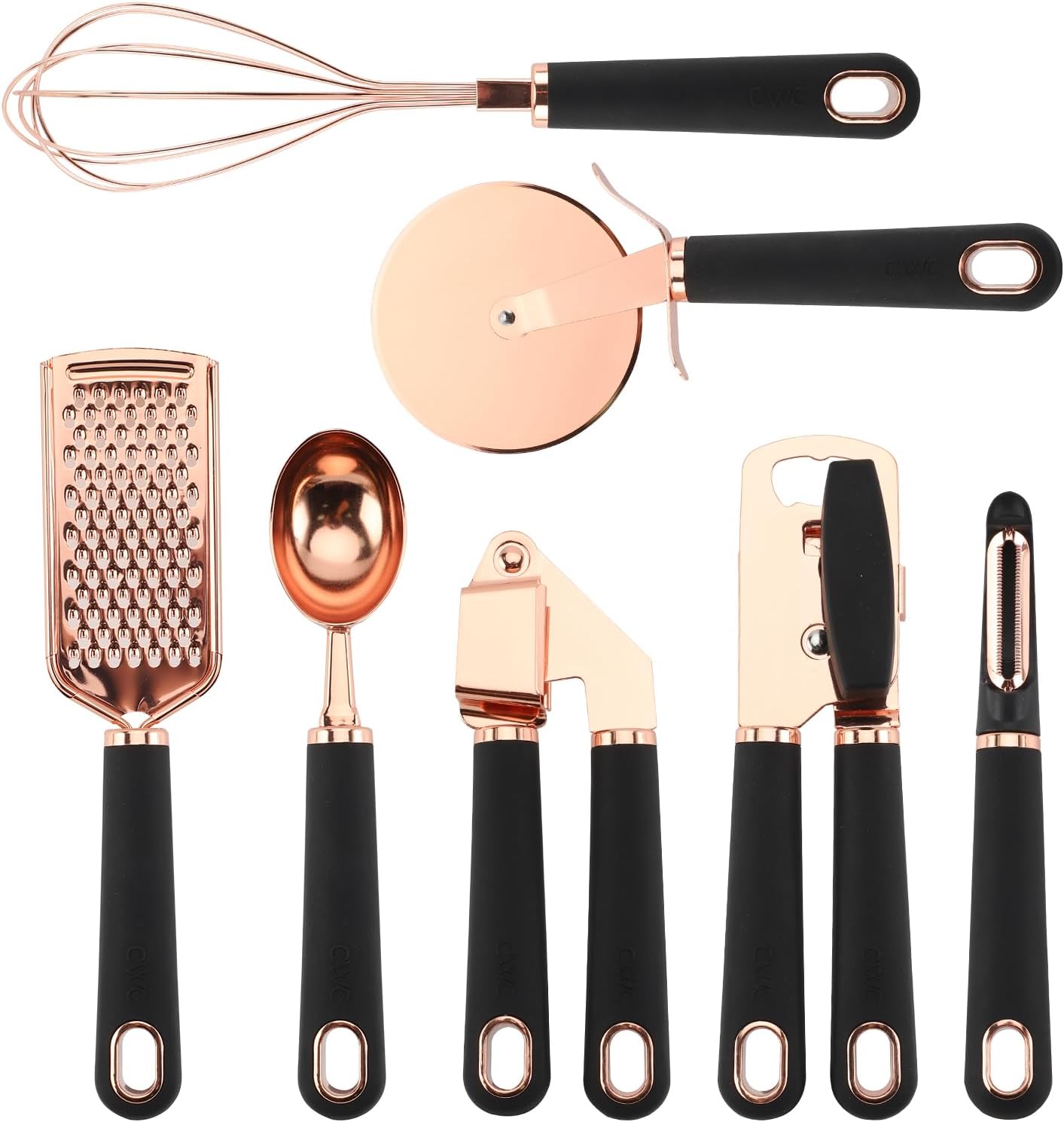 Amazon.com: COOK WITH COLOR Kitchen Gadget Set Copper Plated Stainless ...