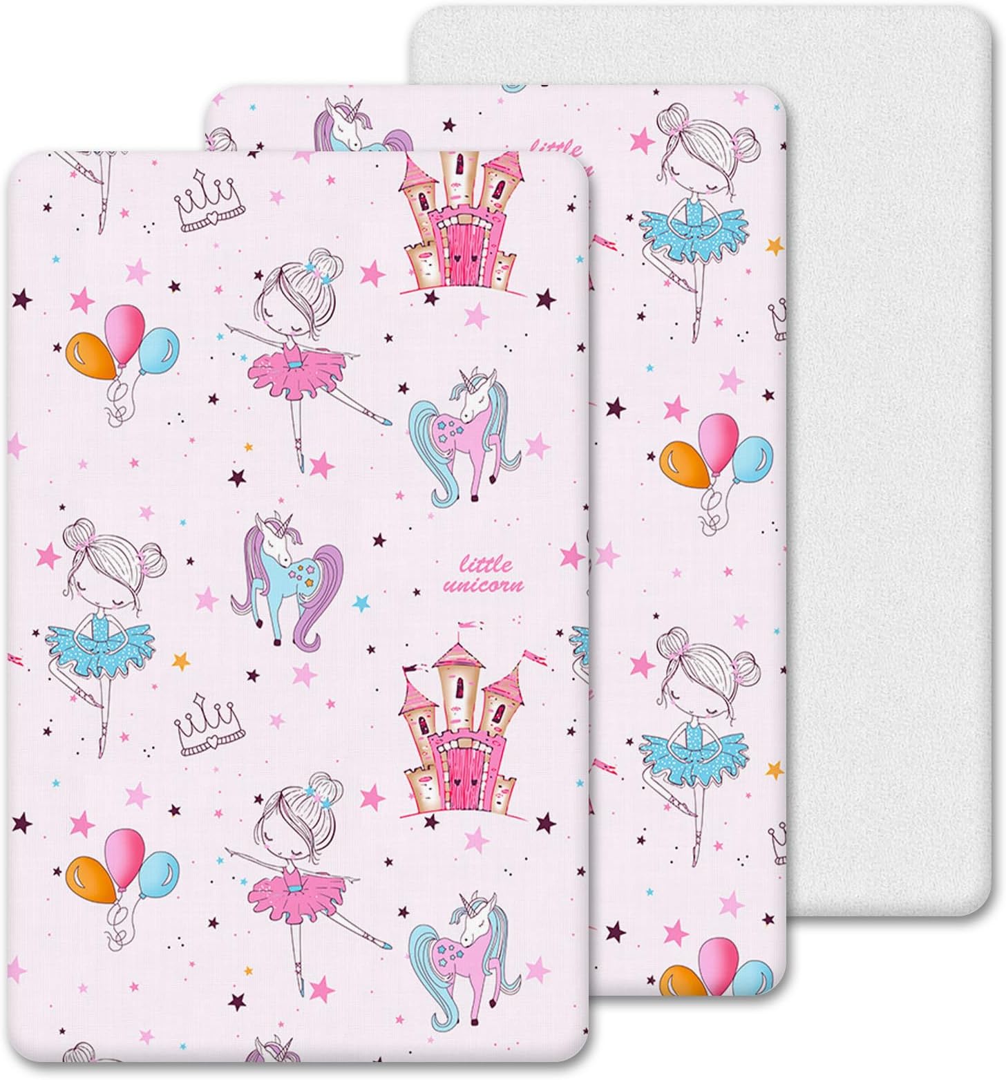 Next to Me Crib Sheets - 2pcs Baby Crib Sheets Set - 100% Organic ...