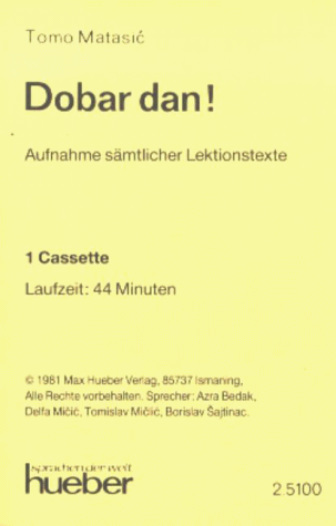 Amazon.com: Dobar dan!, 1 Cassette zum Lehrbuch: 9783190251001: Matasic ...