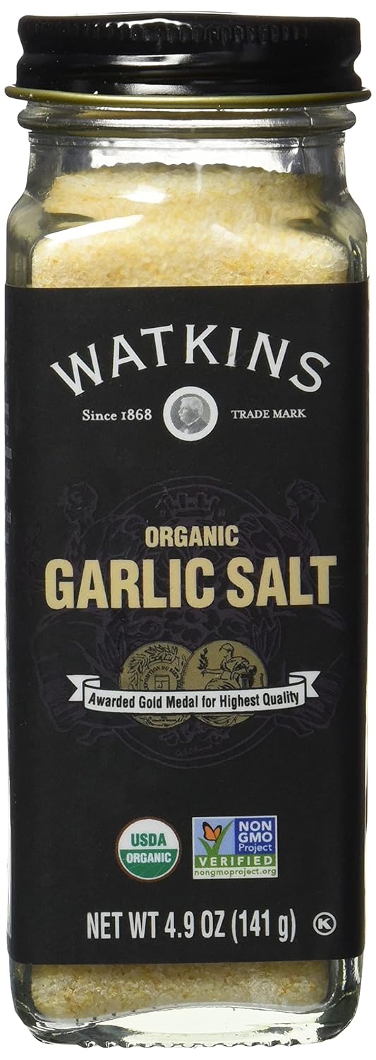 Amazon.com : Watkins Gourmet Organic Spice Jar, Garlic Salt, 4.97 Ounce ...