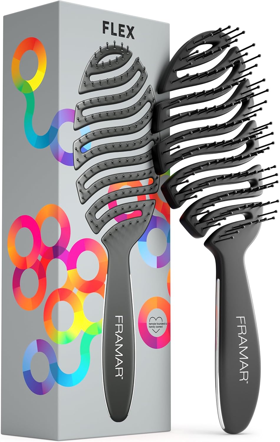 FRAMAR Flex Detangling Hair Brush – Wet Hair Brush For Women, Hairbrush Women, Wet Detangler ...