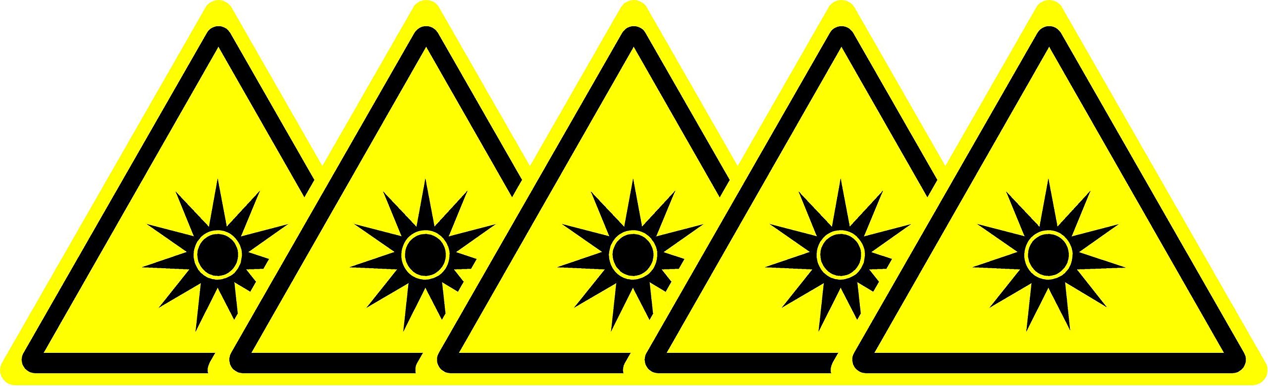 ISO Safety Label Sign - International Warning Optical radiation Symbol ...