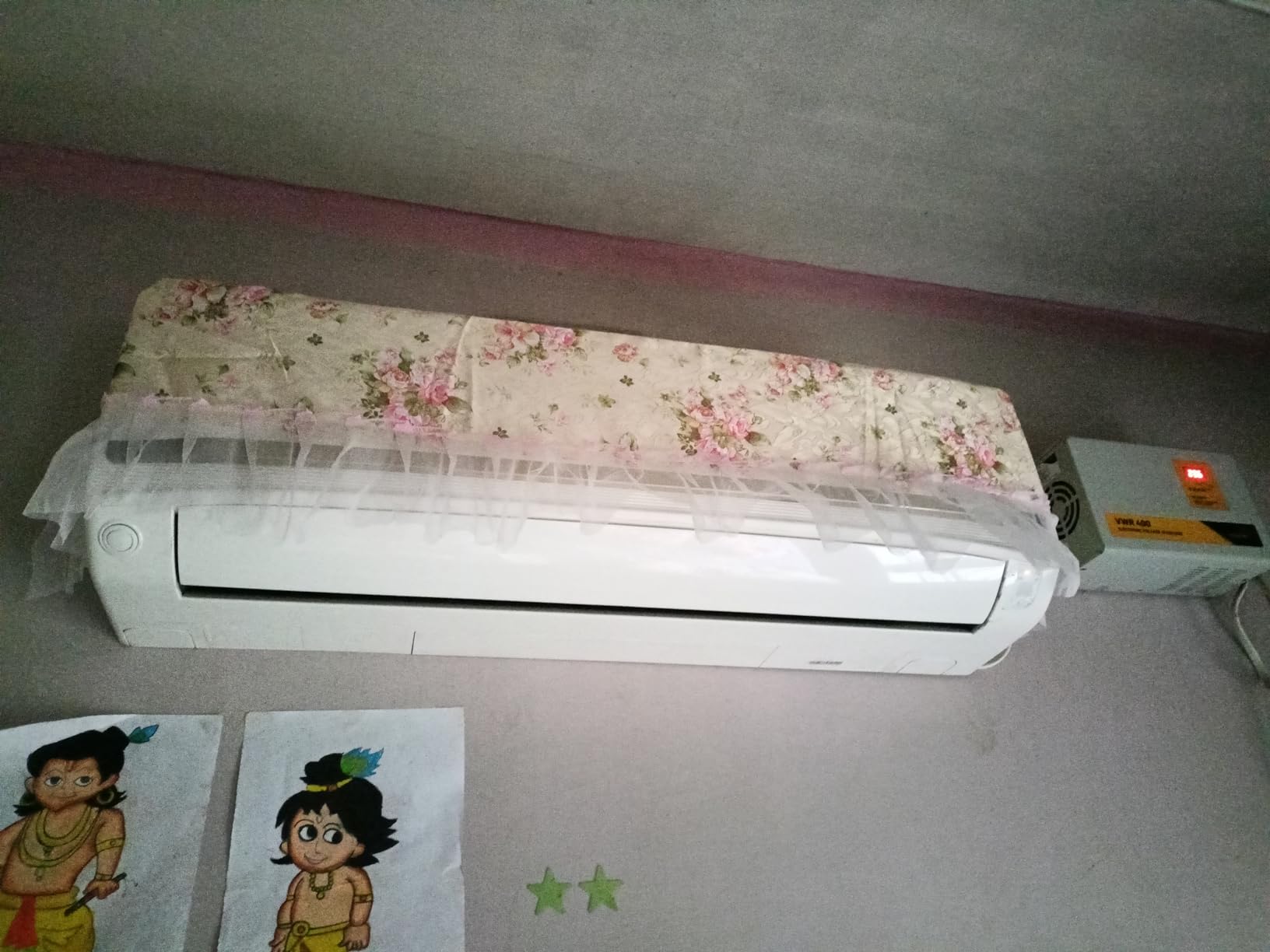 HASTHIP® 2Pcs Air Conditioner Cover Dust Cover Fashion Lace Cloth Cover ...