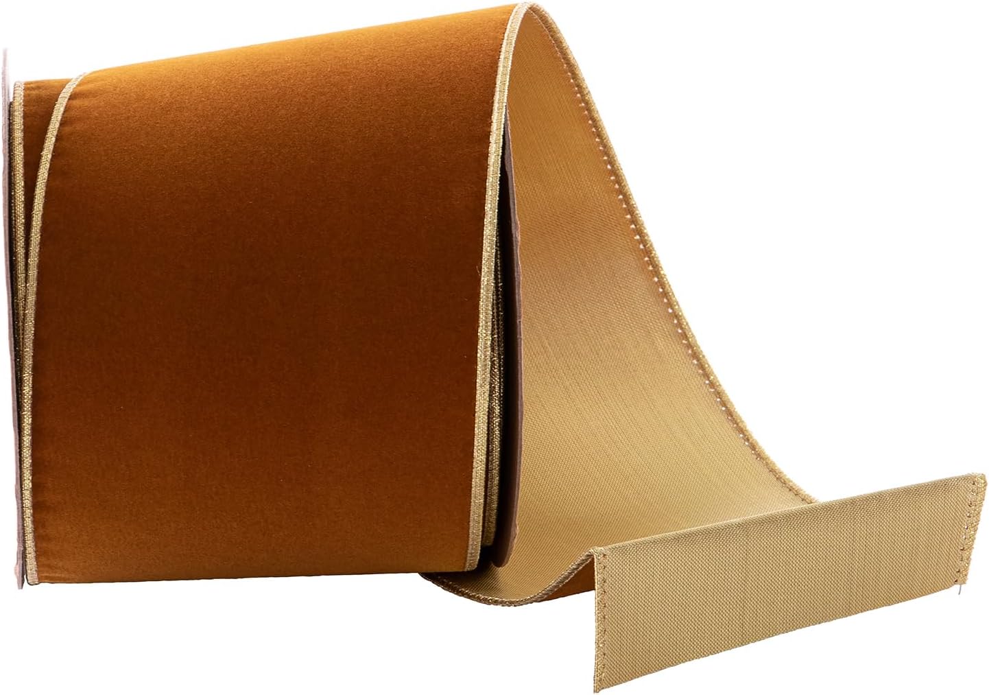 Amazon.com: CSZD RIBBON Copper Velvet Fall Wired Ribbon 4 inch Wide*10Y ...