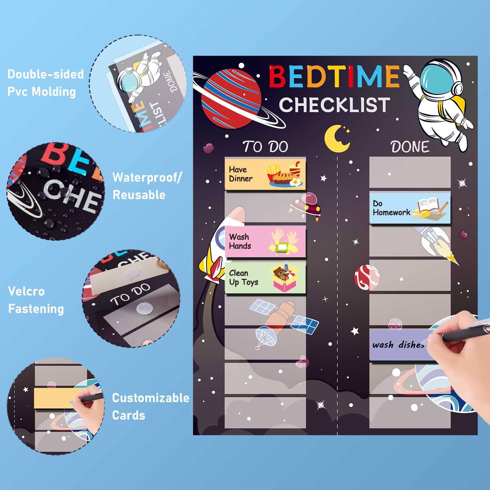 Visual Schedule For Children WERNNSAI Dinosaur Routine Chart For Kids ...