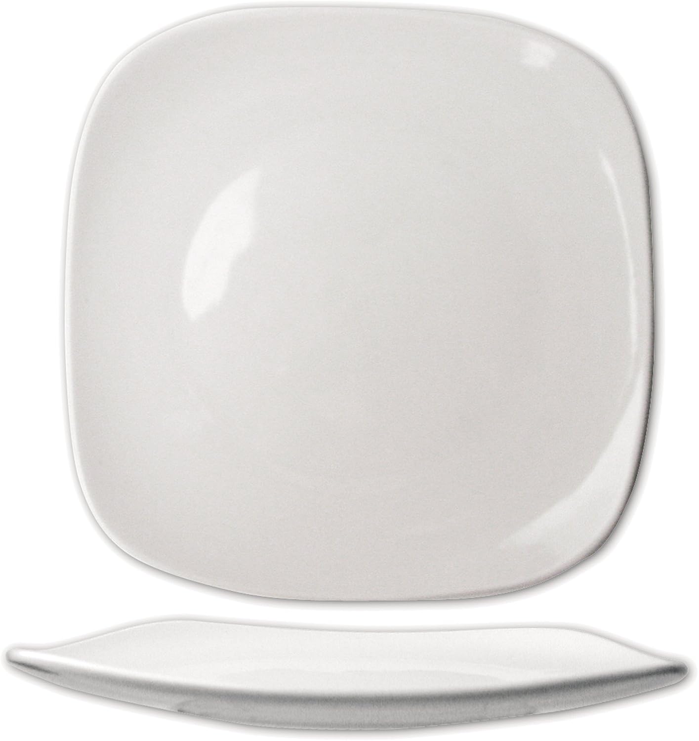 Amazon.com | ITI-QP-7 Quad 7-3/4-Inch Square Plate, 24-Piece, White ...