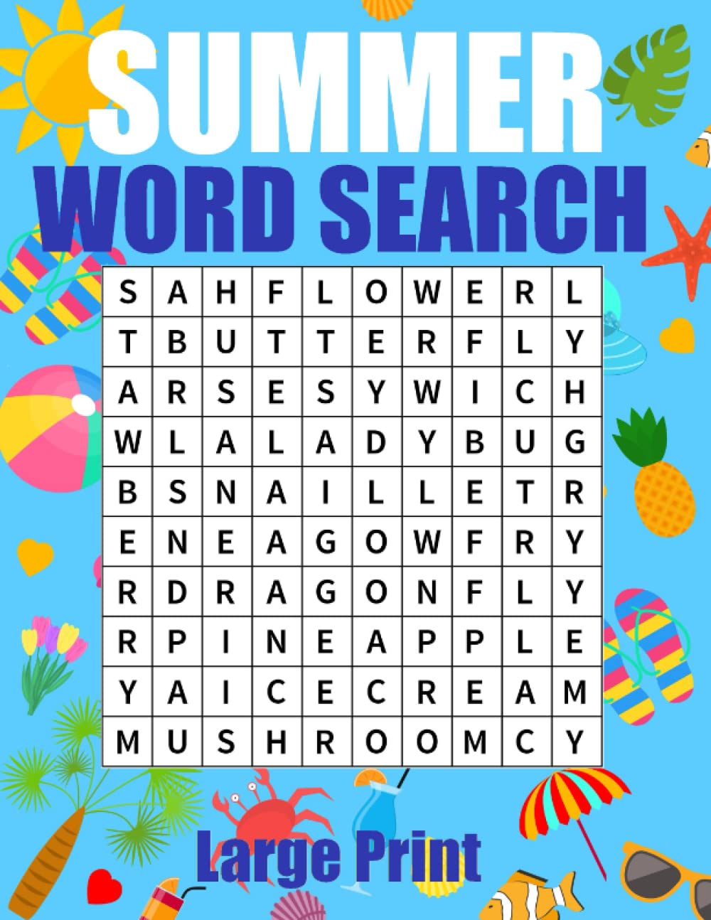 Summer Word Puzzles For Kids Summer Theme Word Search Puzzle