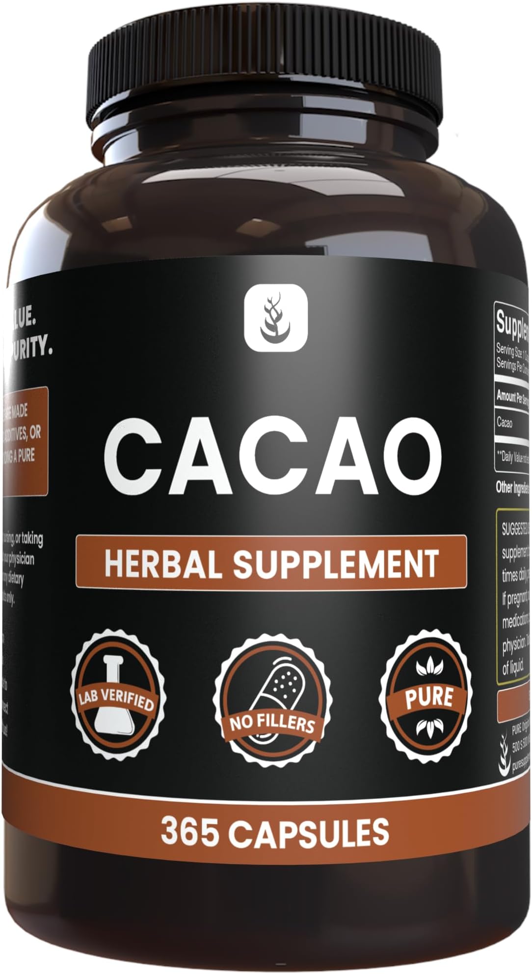 Amazon.com: Pure Original Ingredients Cacao (365 Capsules) No Magnesium ...
