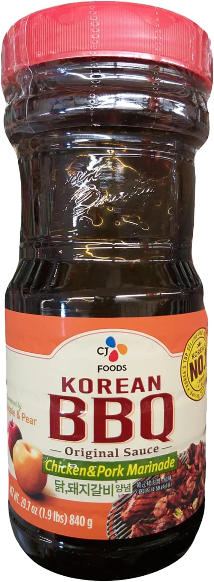 Amazon.com : CJ Chicken and Pork Marinade Korean BBQ Sauce, 29.63 floz Bottle : Grocery ...