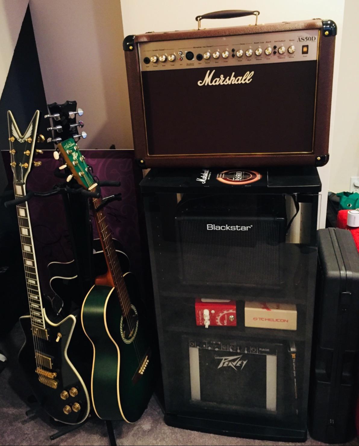 Marshall Acoustic Soloist AS50D Amplificateur de guitare acoustique ...