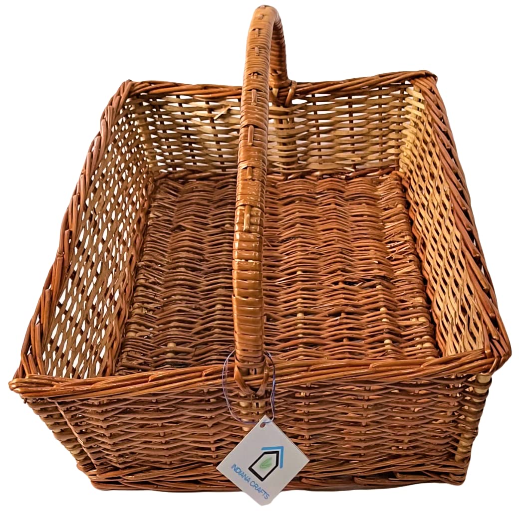 INDIANA CRAFTS Cane Bamboo Wicker/Basket Multipurpose Rectangular Deep ...