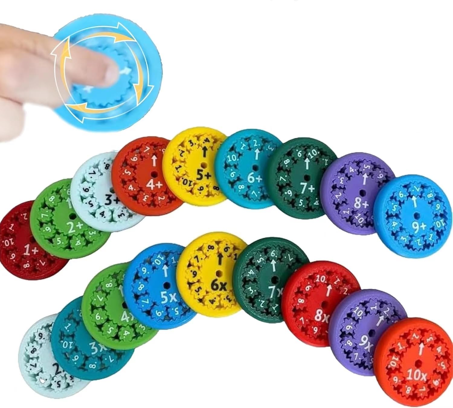 Amazon.com: Math Fidget Spinners,Educational Math Fact Fidget Spinners ...