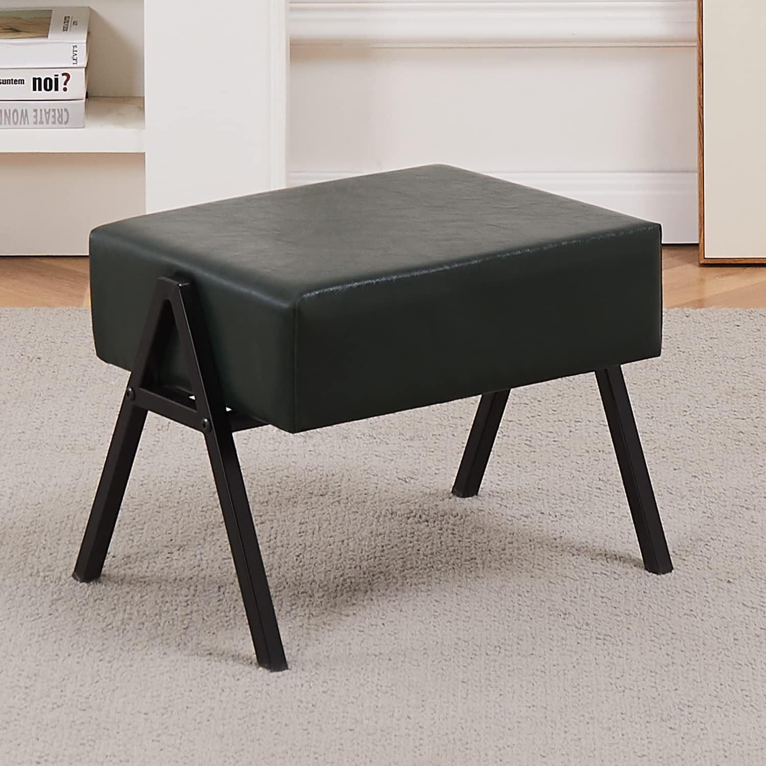 Amazon.com: Mxfurhawa Small Footstool Ottoman Waterproof Leather Foot ...