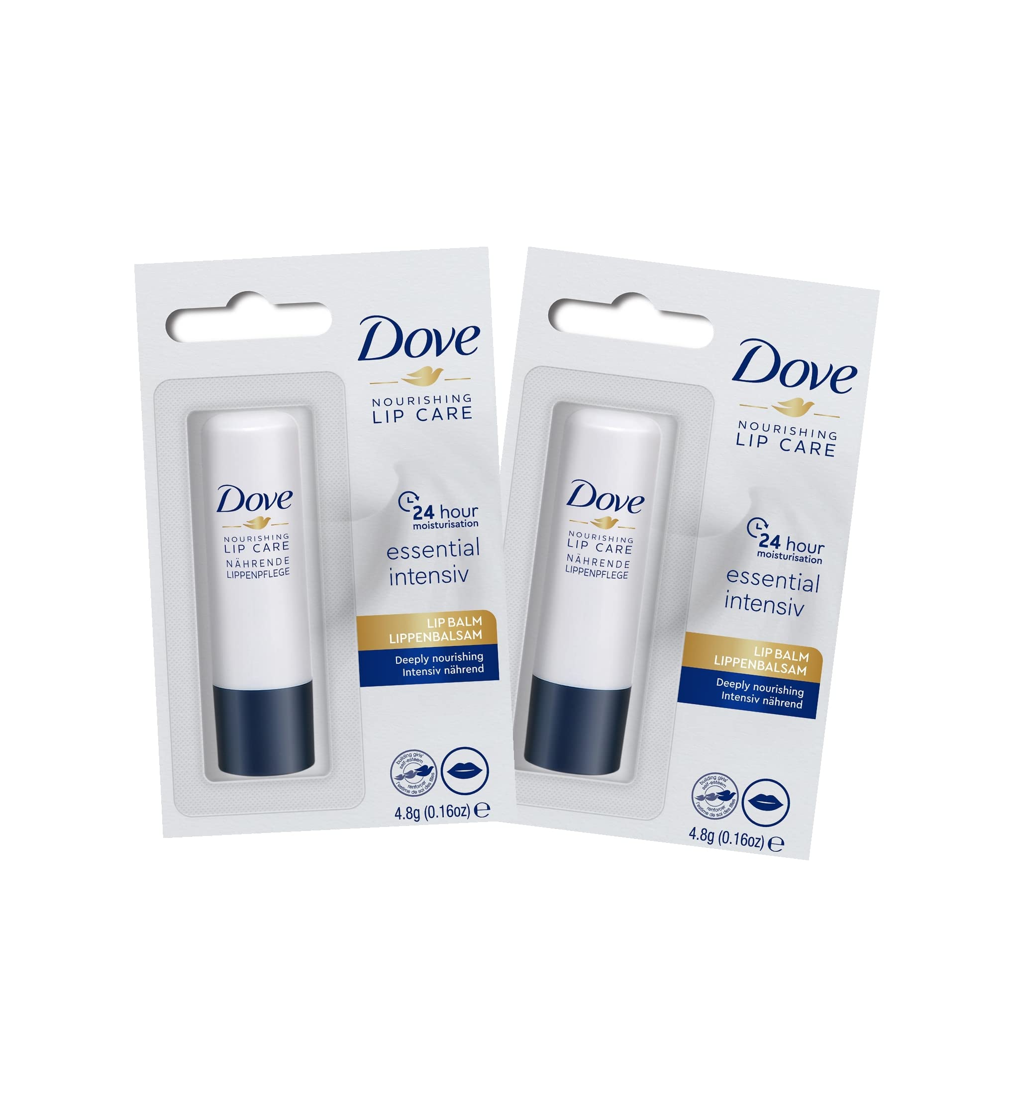 Dove Lip Balm Stick | Nourishing Lipcare (2x4,8g) | Essential Intensiv ...