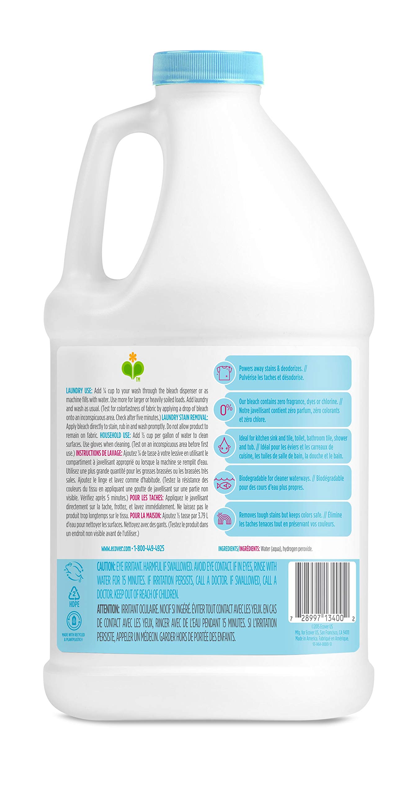 (incomplete, only 5) Ecover Zero Non Chlorine Laundry Bleach, 64 Ounce ...