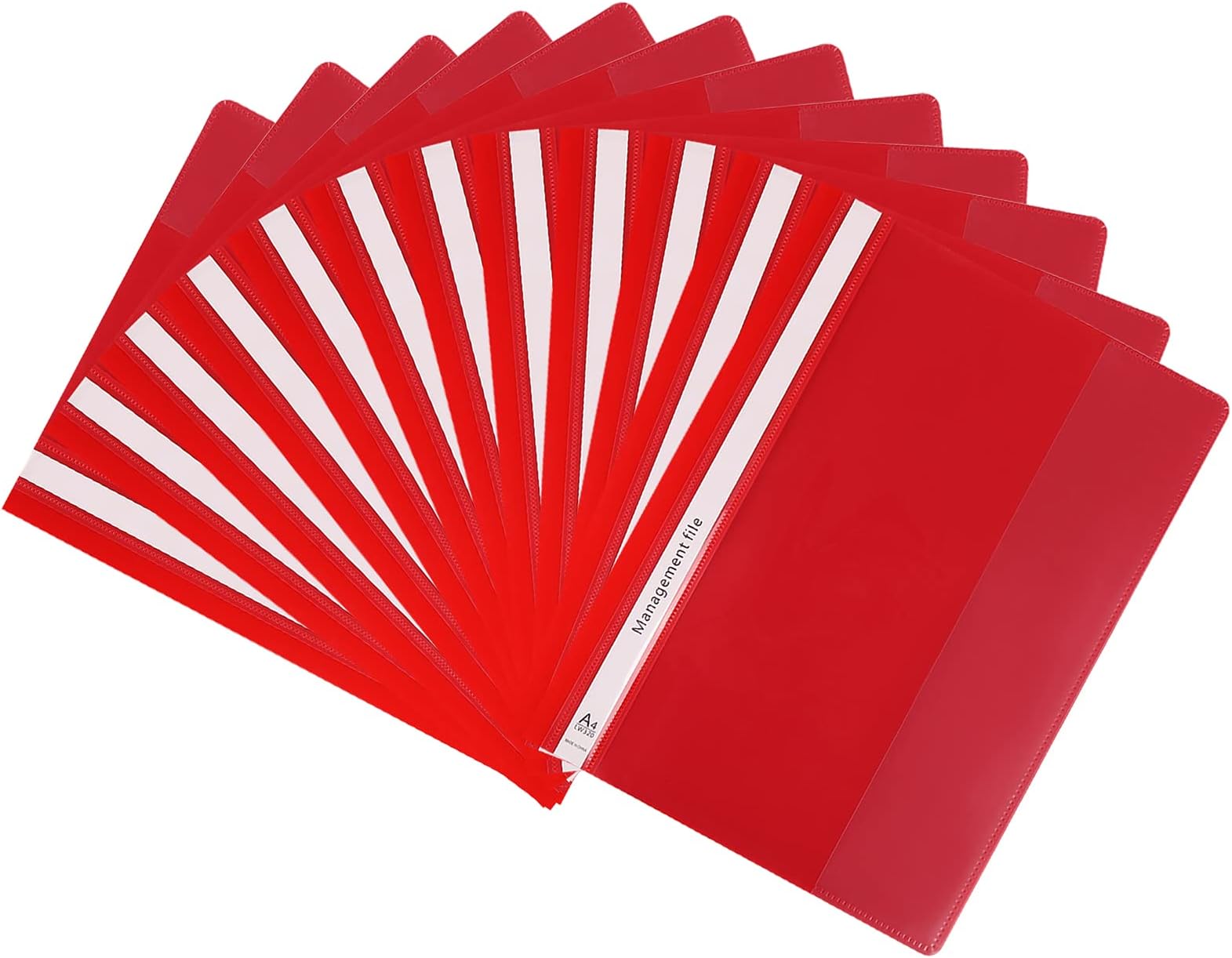 GUOKOFF A4 Project Folder (Red x 12Pcs), Plastic Report Files 2 Prong ...