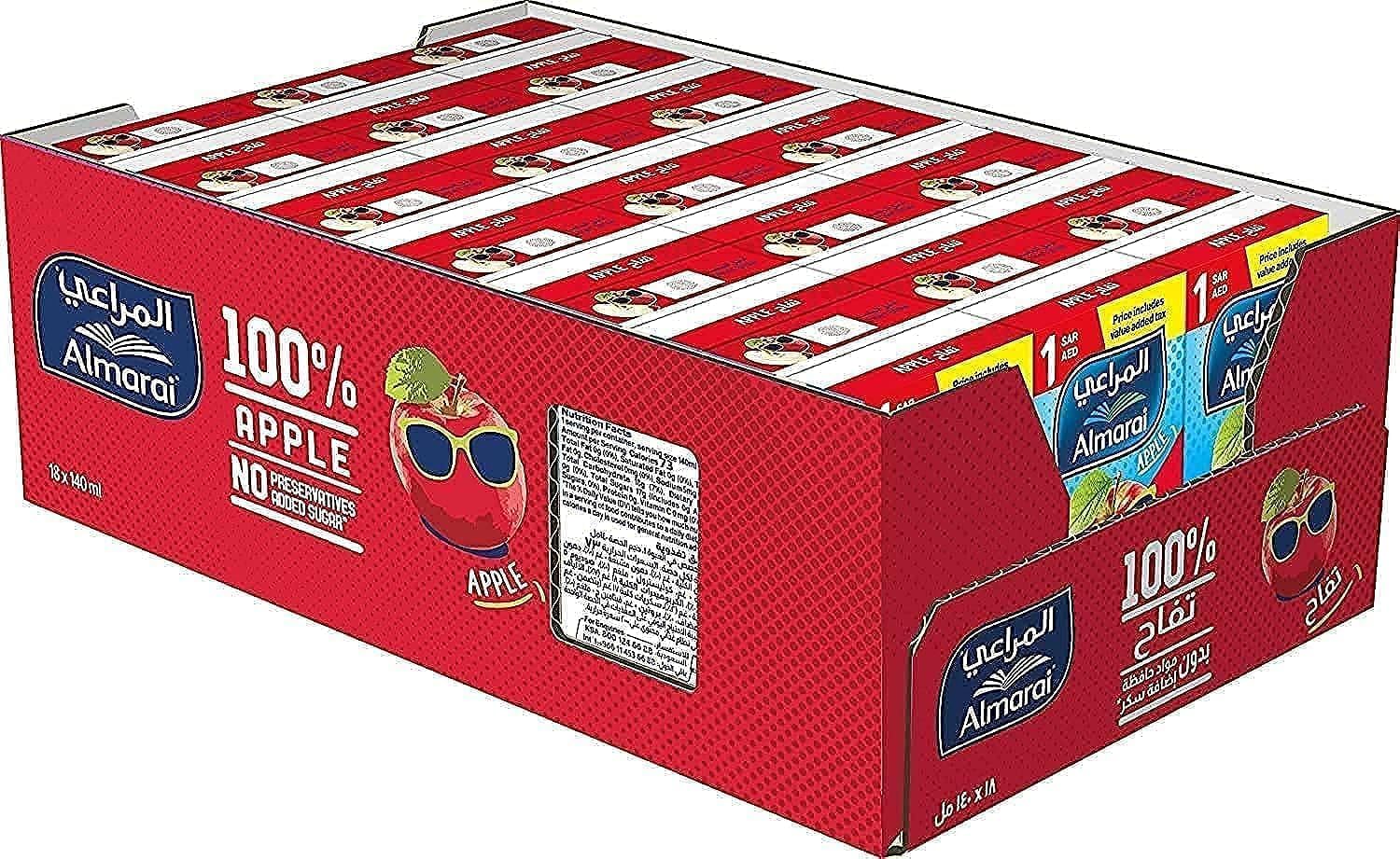 اشتري اونلاين بأفضل الاسعار بالسعودية - سوق الان امازون السعودية: عصير تفاح من المراعي، 140 مل ...