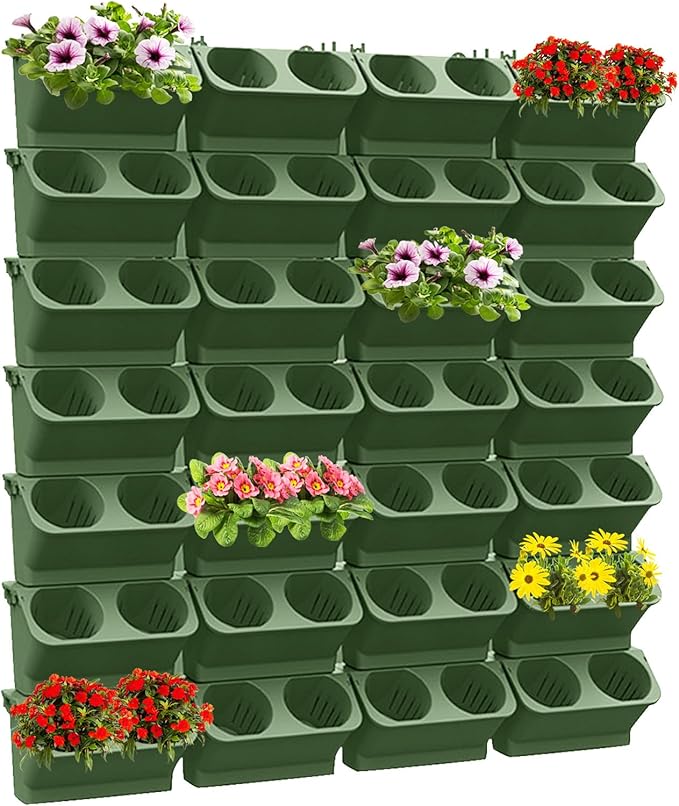 Amazon.com: YTLLRBN Vertical Wall Planter Stackable Wall Planter Garden ...