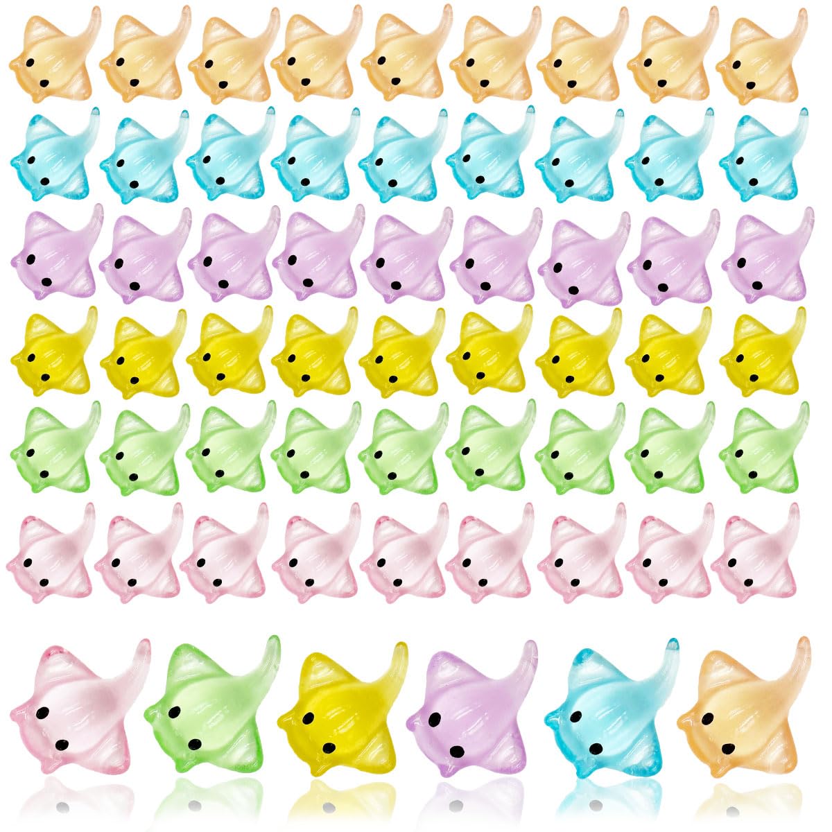 Amazon.com: Miniature Sting Ray Figurines - 60pcs Mini Manta Ray Figure ...