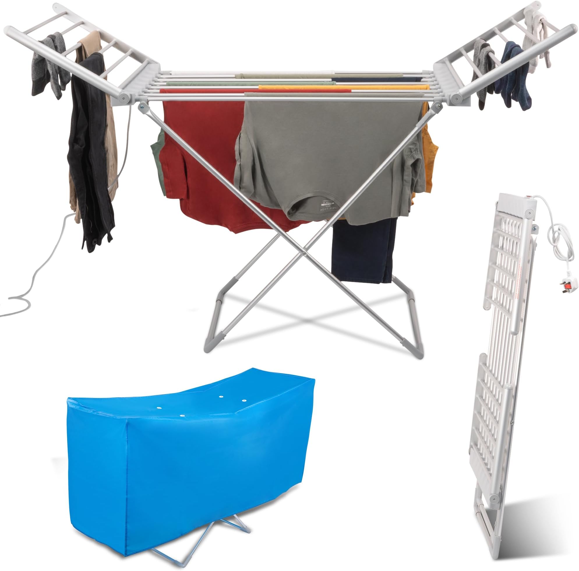 Generic 50Hz/230W Wing Electric Heated Clothes Foldable Airer Stable ...