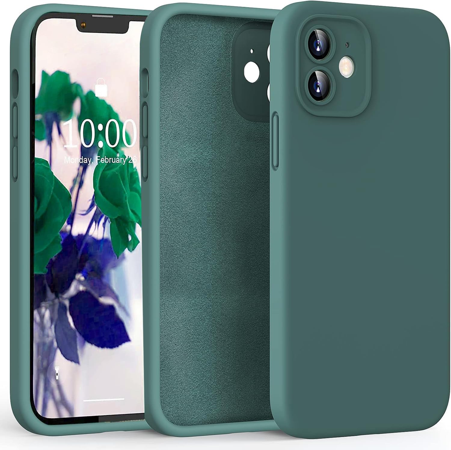 mobistyle Designed for iPhone 12 Cover Soft Liquid Silicone Slim ...