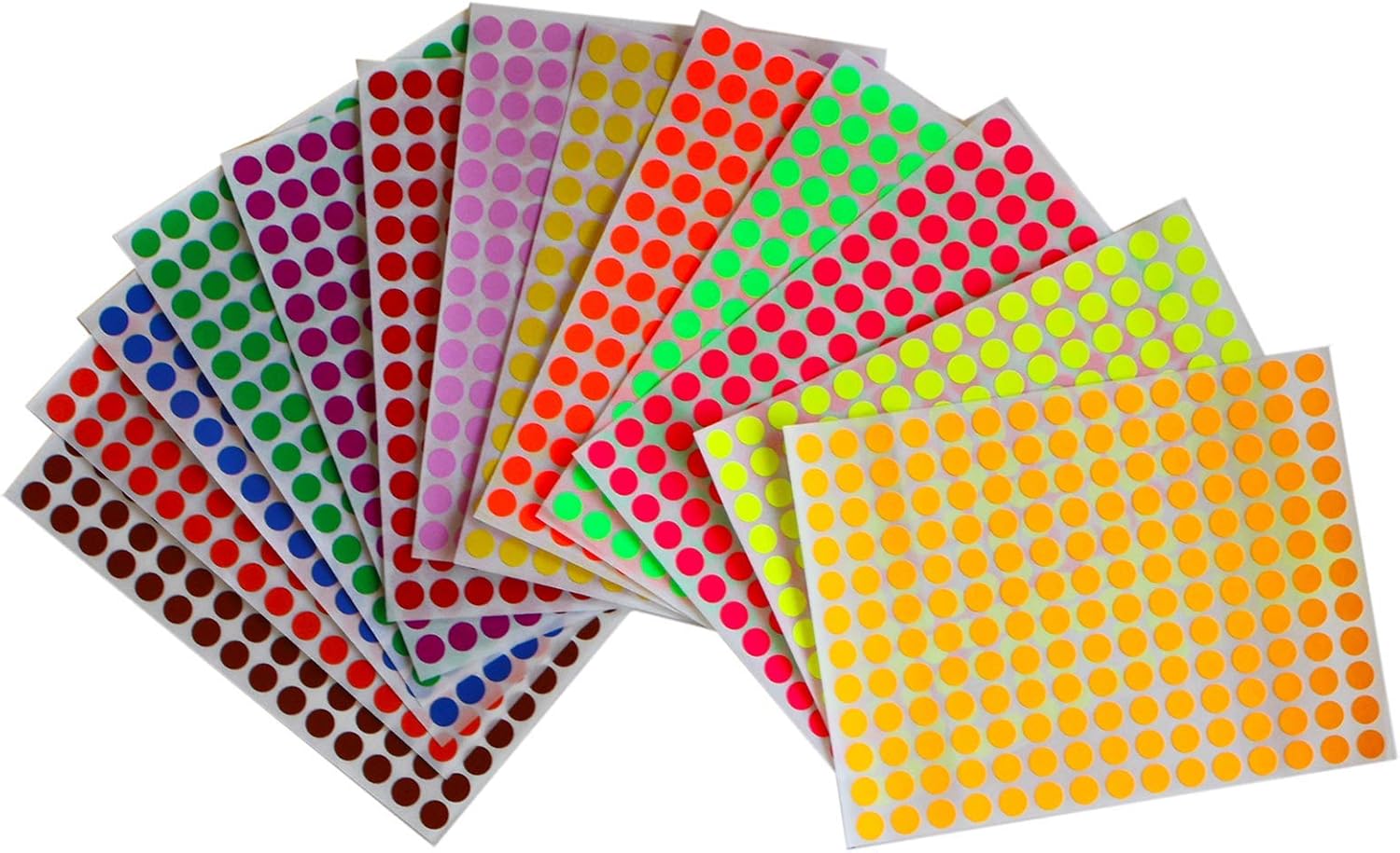 Amazon.com : Royal Green Dot Stickers Assorted Colors Label - Circle ...