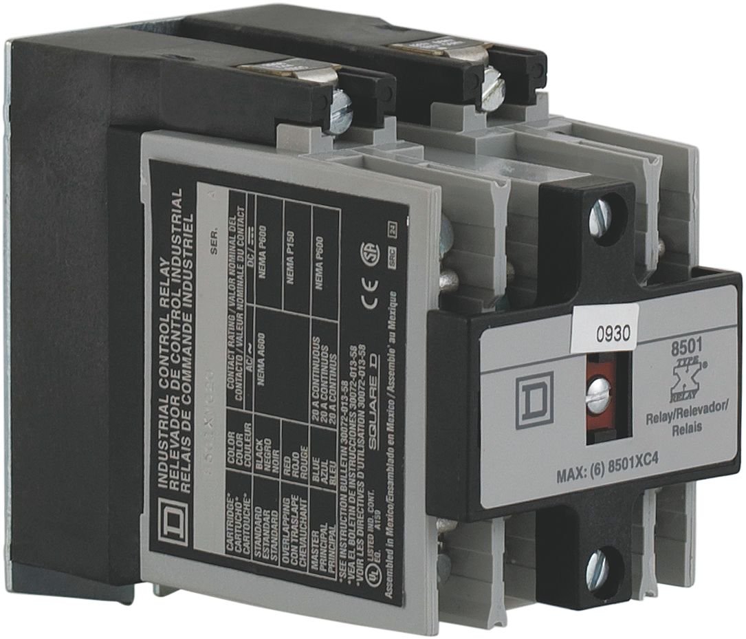 Square D - 8501XMO60V03 - Master NEMA Style Control Relay, 240VAC, 10A ...