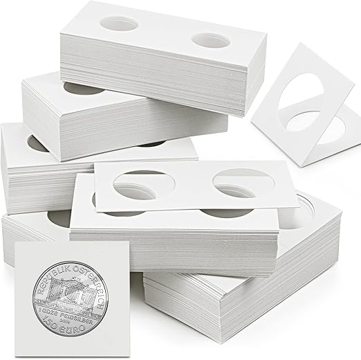 Amazon.com: Nexxxi 300 Pcs Cardboard Coin Holder, 6 Sizes 2" x 2 ...