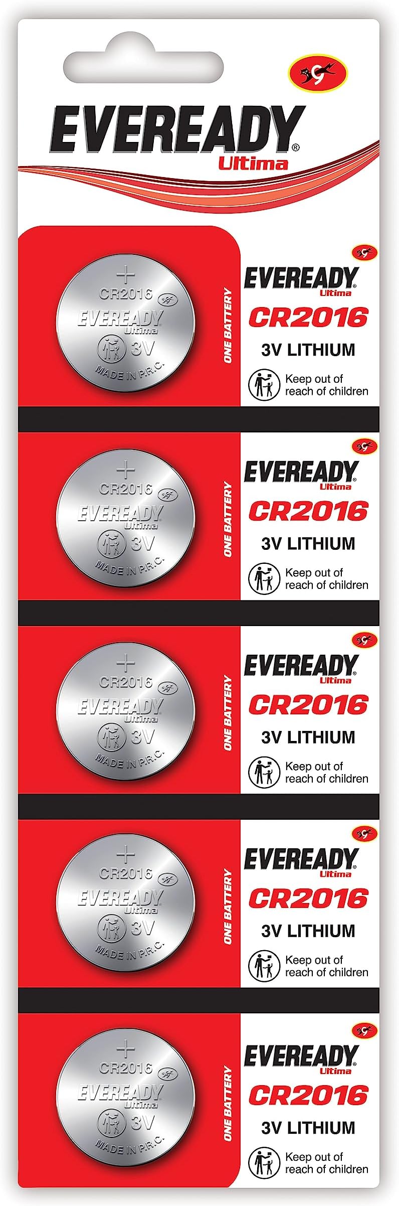 Eveready Ultima Coin Battery 3V | CR2016 | Made with High-Purity ...