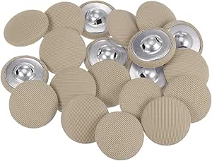 Amazon.com: HARFINGTON 20pcs 34L Fabric Cloth Covered Button 21mm Metal ...
