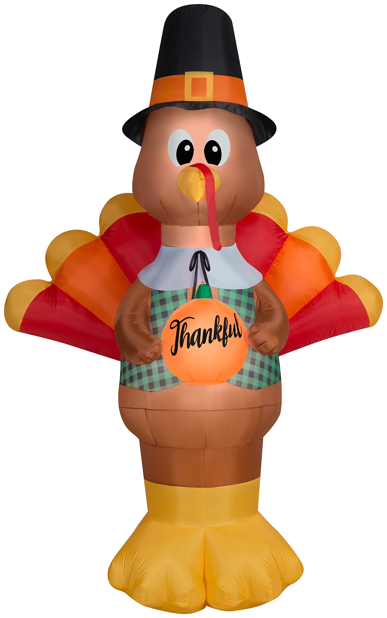Amazon.com: Gemmy Airblown Thankful Turkey Giant, 10 ft Tall, Multi ...