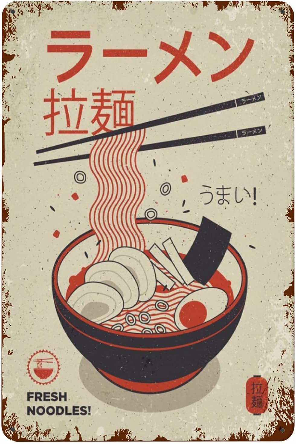 Amazon.com: Japanese Ramen Metal Tin Signs Retro Plaque Kitchen Deocr ...