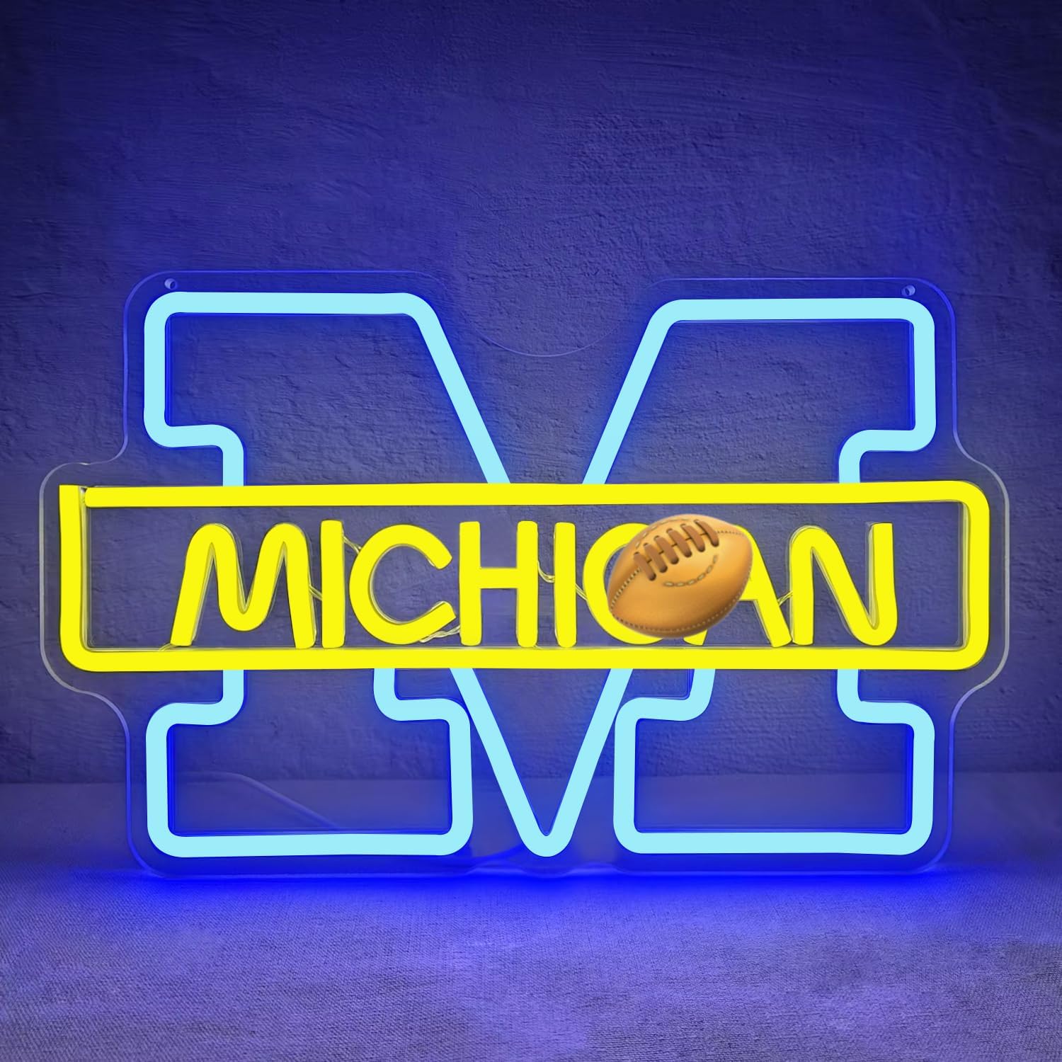 Amazon.com : Queen Sense 20"x16" Detroit Sports Team Lion Neon Light ...