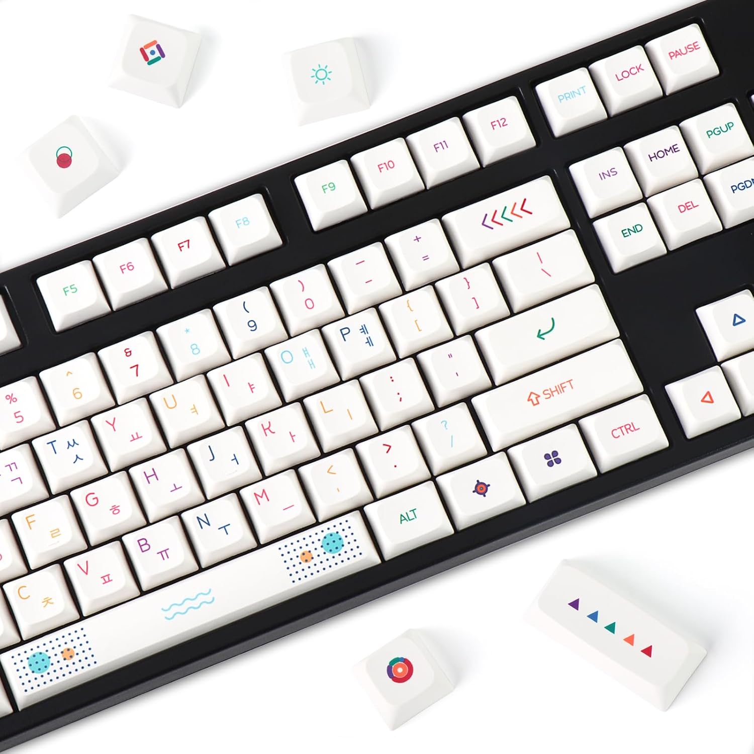 YIMAGUJRX PBT Keycaps 127 Keys Neon Light Hangul Nepal | Ubuy