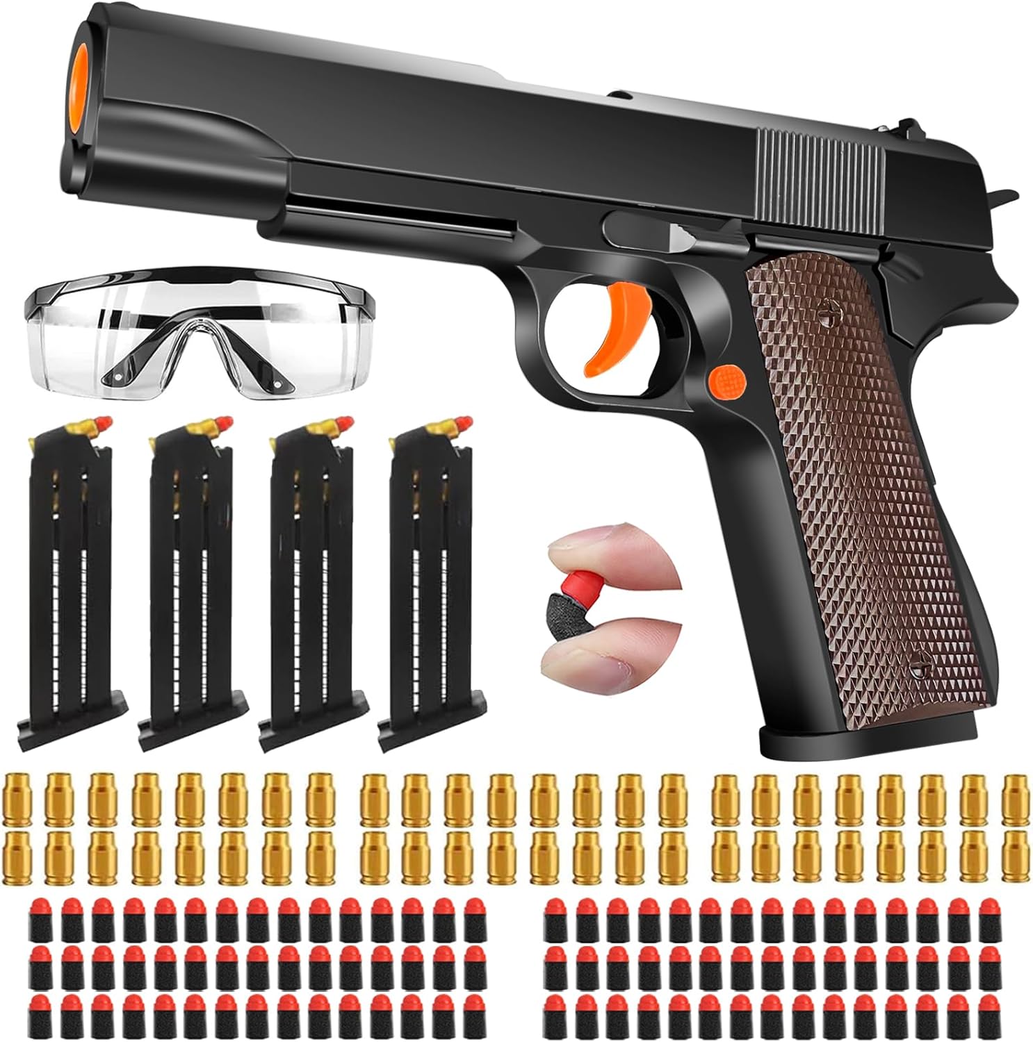 Amazon.com: Toy Guns with Soft Bullets, Shell Ejecting Toy Gun with 4 ...